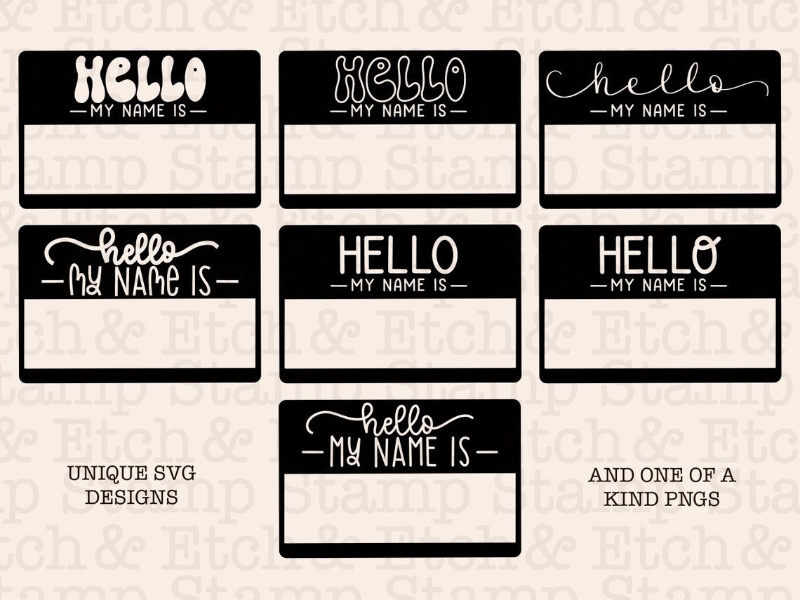Hello My Name is Svg | Name Tag Svg | Hello Svg | Baby Svg | Cute ...