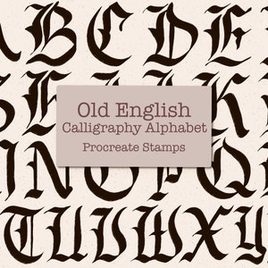 Procreate Stamps | Old English Calligraphy Letters, Antique Calligraphy ...