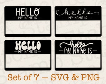 Hello My Name is Svg | Name Tag Svg | Hello Svg | Baby Svg | Cute ...