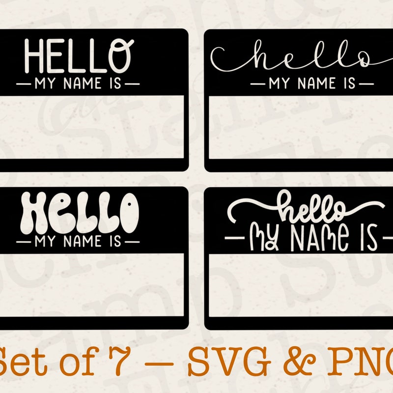 Hello My Name is Sticker - Etsy