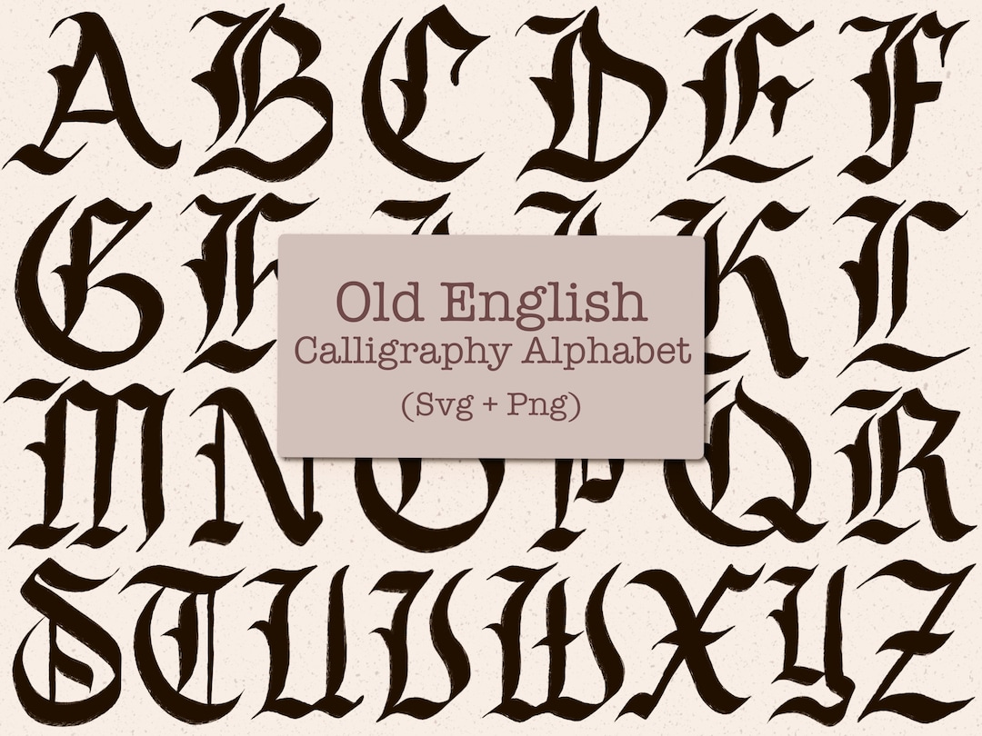 Old English Calligraphy Svg Letters, Old Style Calligraphy Clip Art ...