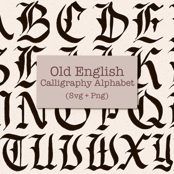 Old English Svg - Etsy