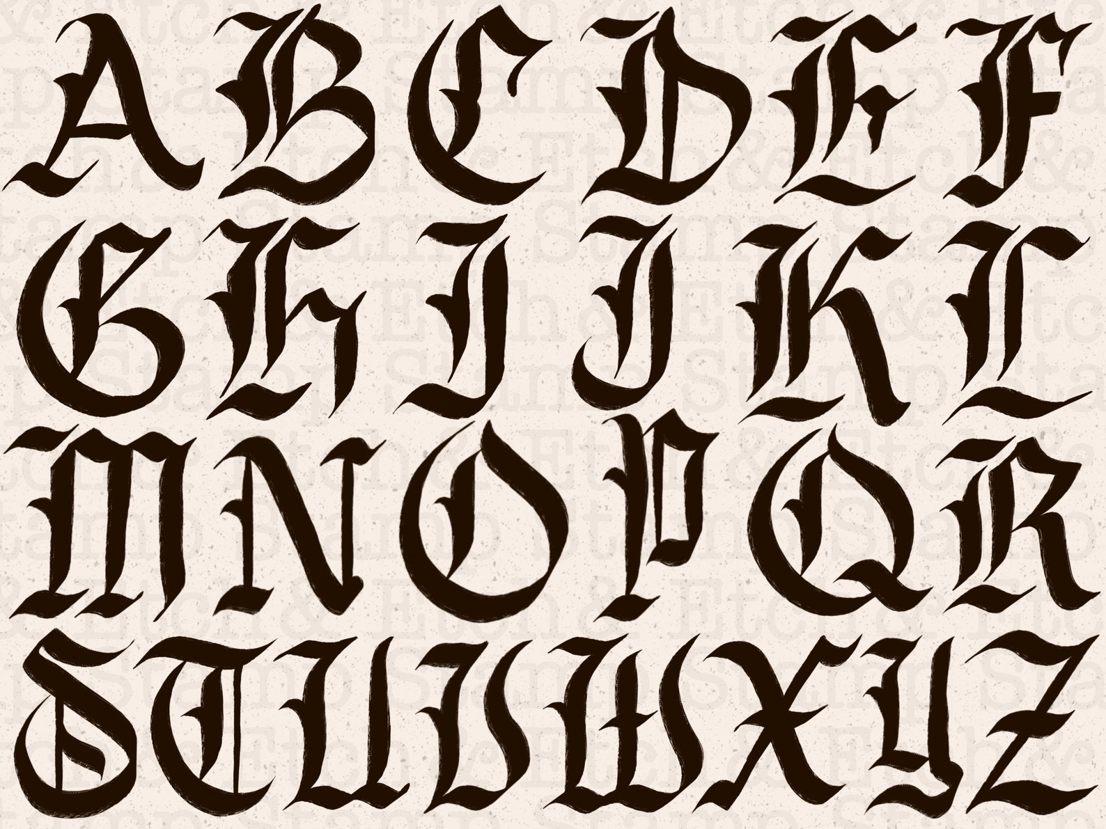 Old English Calligraphy Svg Letters, Old Style Calligraphy Clip Art ...