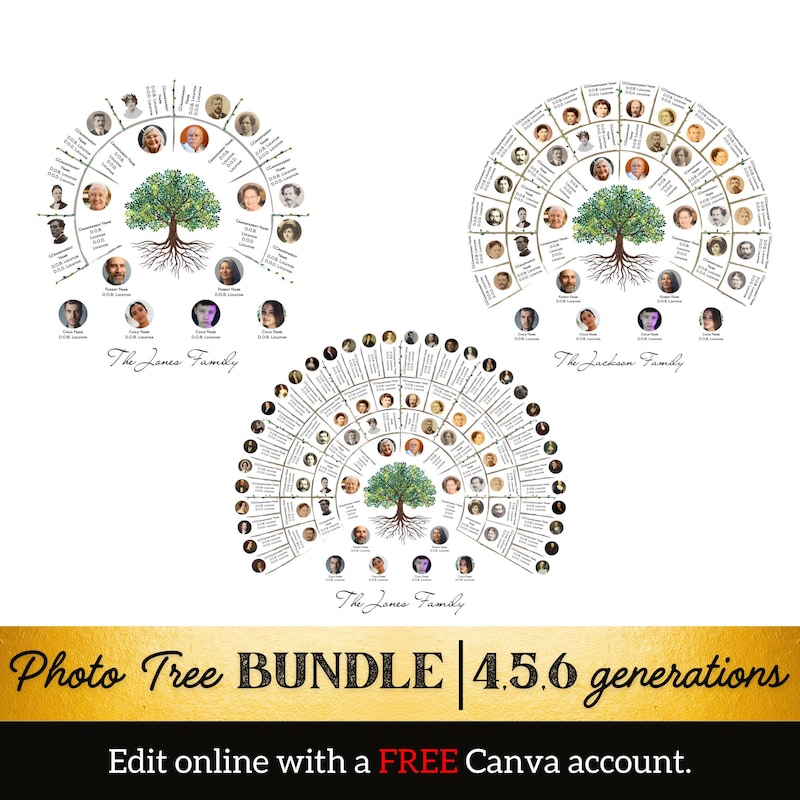 Family Tree 5 Generations - Etsy