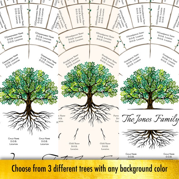 3 Generation Family Tree Template Printable