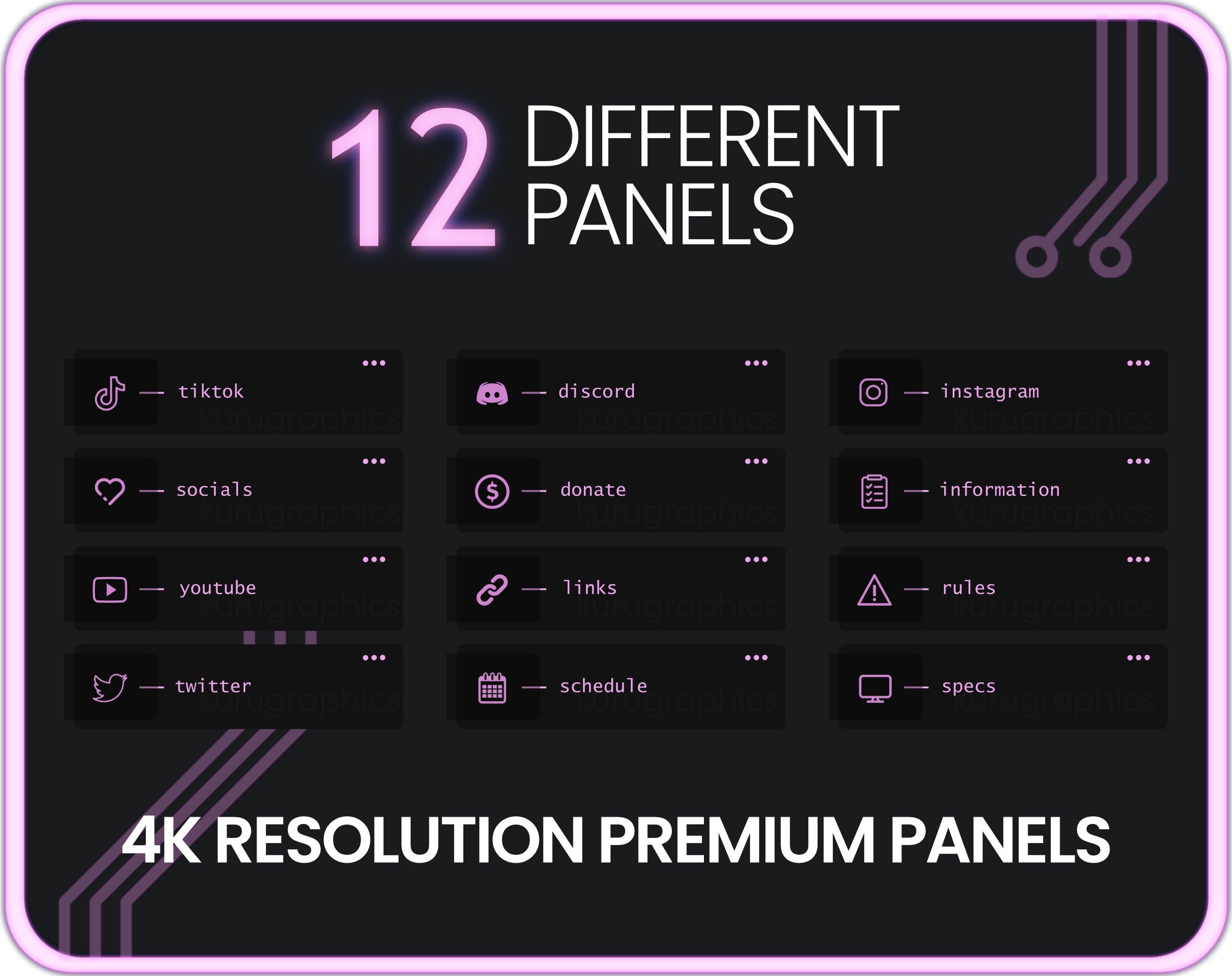 PREMIUM 4k PINK PANELS | Aesthetic Panels for Live Streaming ...
