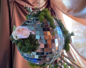Modern Bright Disco Ball Boho Floral Arrangement - Etsy
