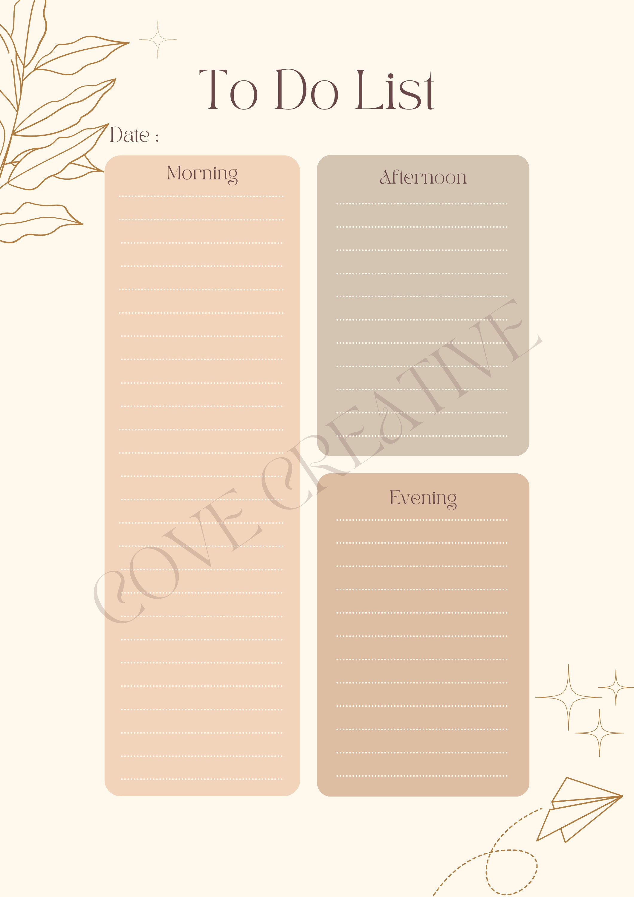 Neutral To-do List, To-do List Printable, Digital To-do List, Daily ...