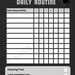Black and White Daily Routine Planner, Daily Planner, Routine Planner ...