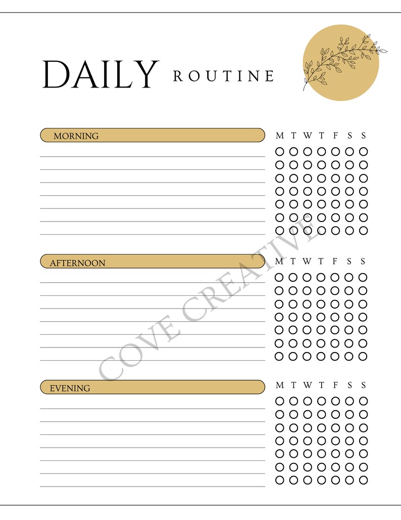 Daily Planner, Daily Routine, Digital Planner, Printable Planner ...