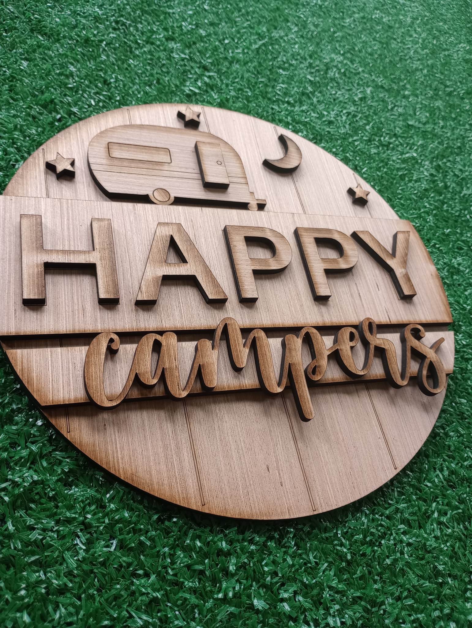 Happy Campers Sign Happy Camper Camping Decor Camping Gift Painted and ...