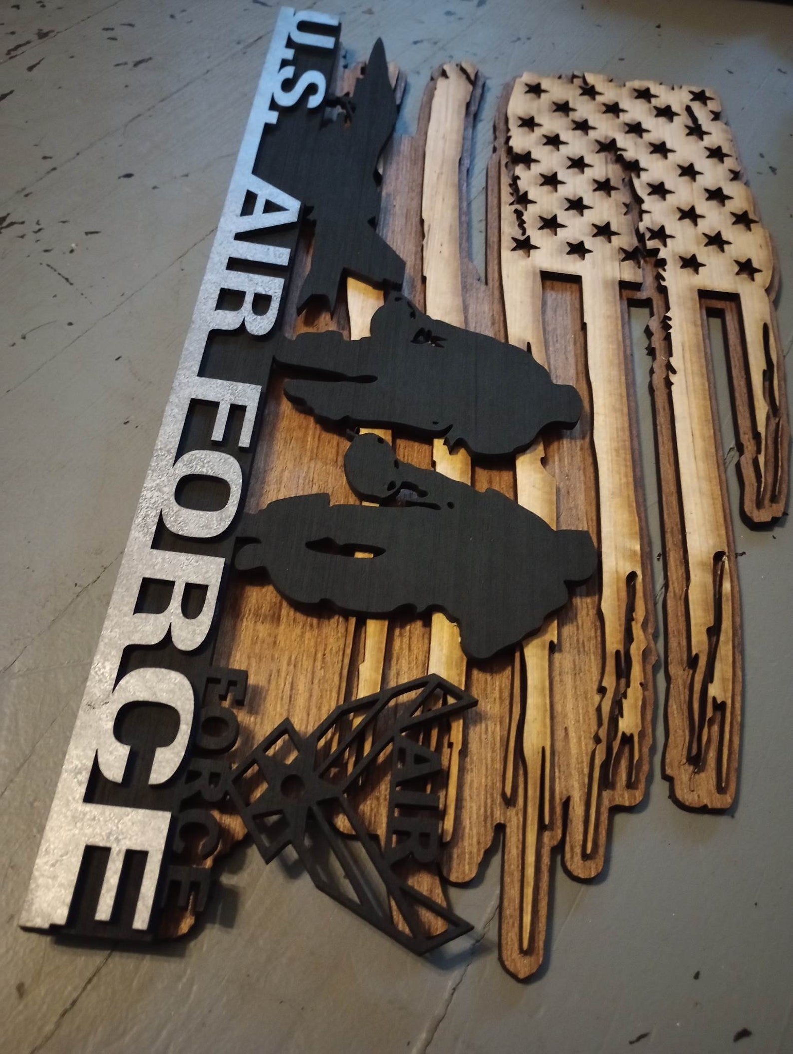 US Airforce Gift Airforce Decor Airforce Sign Airforce Sign Flag and ...