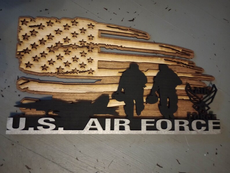 US Airforce Gift Airforce Decor Airforce Sign Airforce Sign Flag and ...