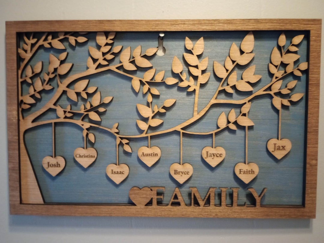 Family Tree Sign Custom Family Tree Family Tree With up to 11 Names ...