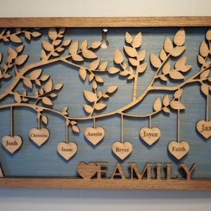 Family Tree Sign ~ Custom Family Tree ~ Family Tree With up to 11 Names ...
