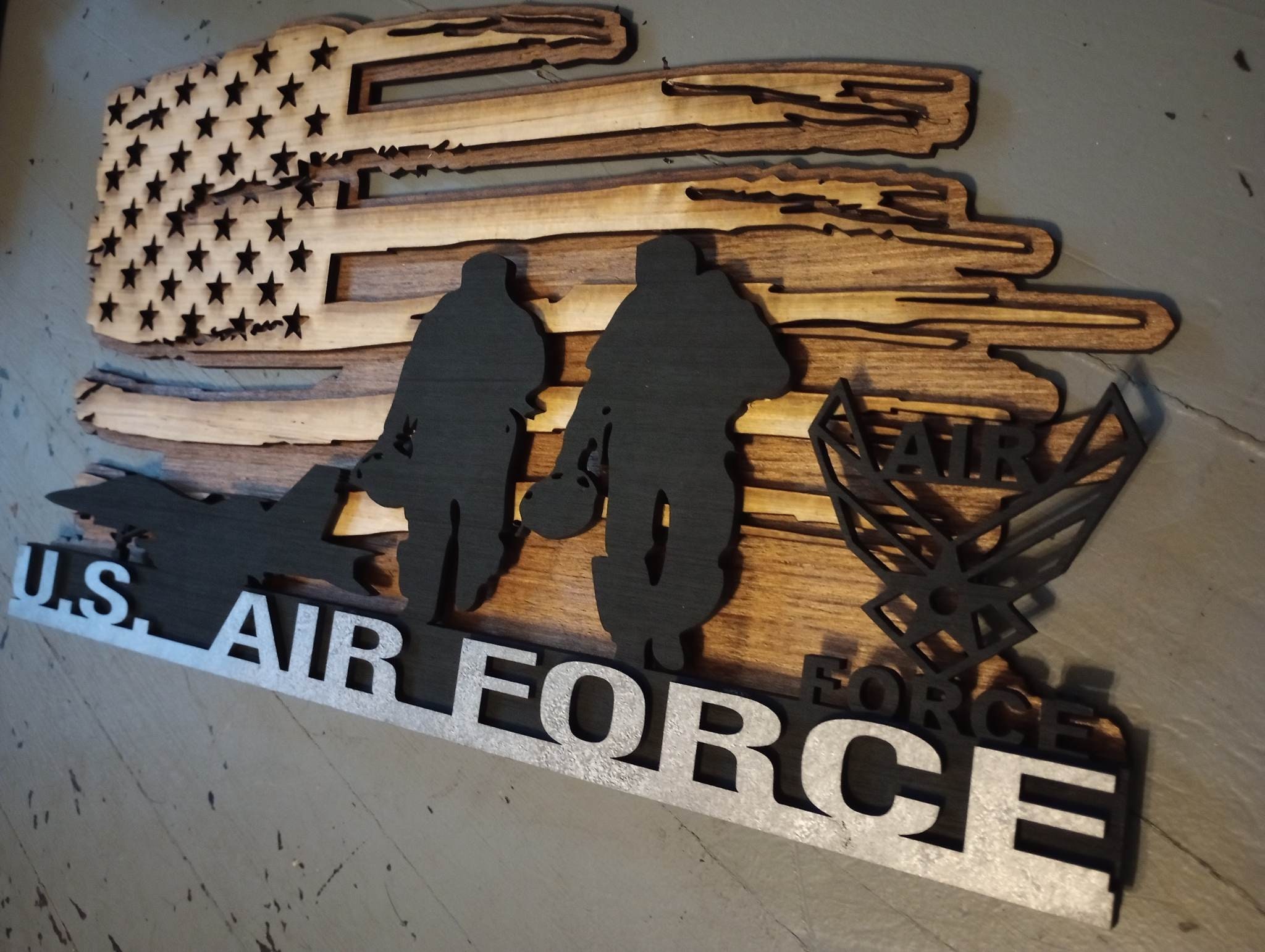 US Airforce Gift Airforce Decor Airforce Sign Airforce Sign Flag and ...