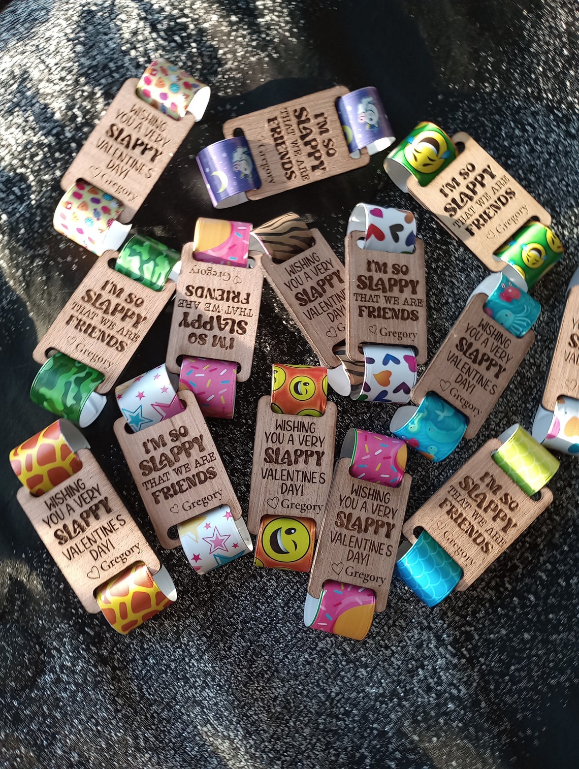 Classroom Valentines Kids Valentines Slappy Bracelet Valentine Best ...