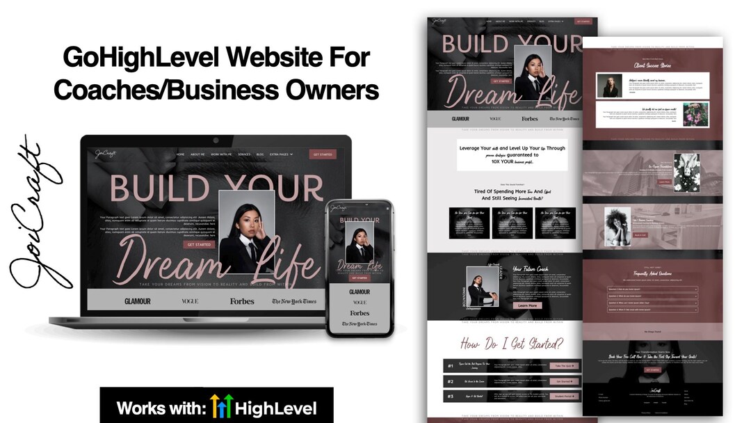 Gohighlevel Template, Sales Template, Coach Website Template, Highlevel ...