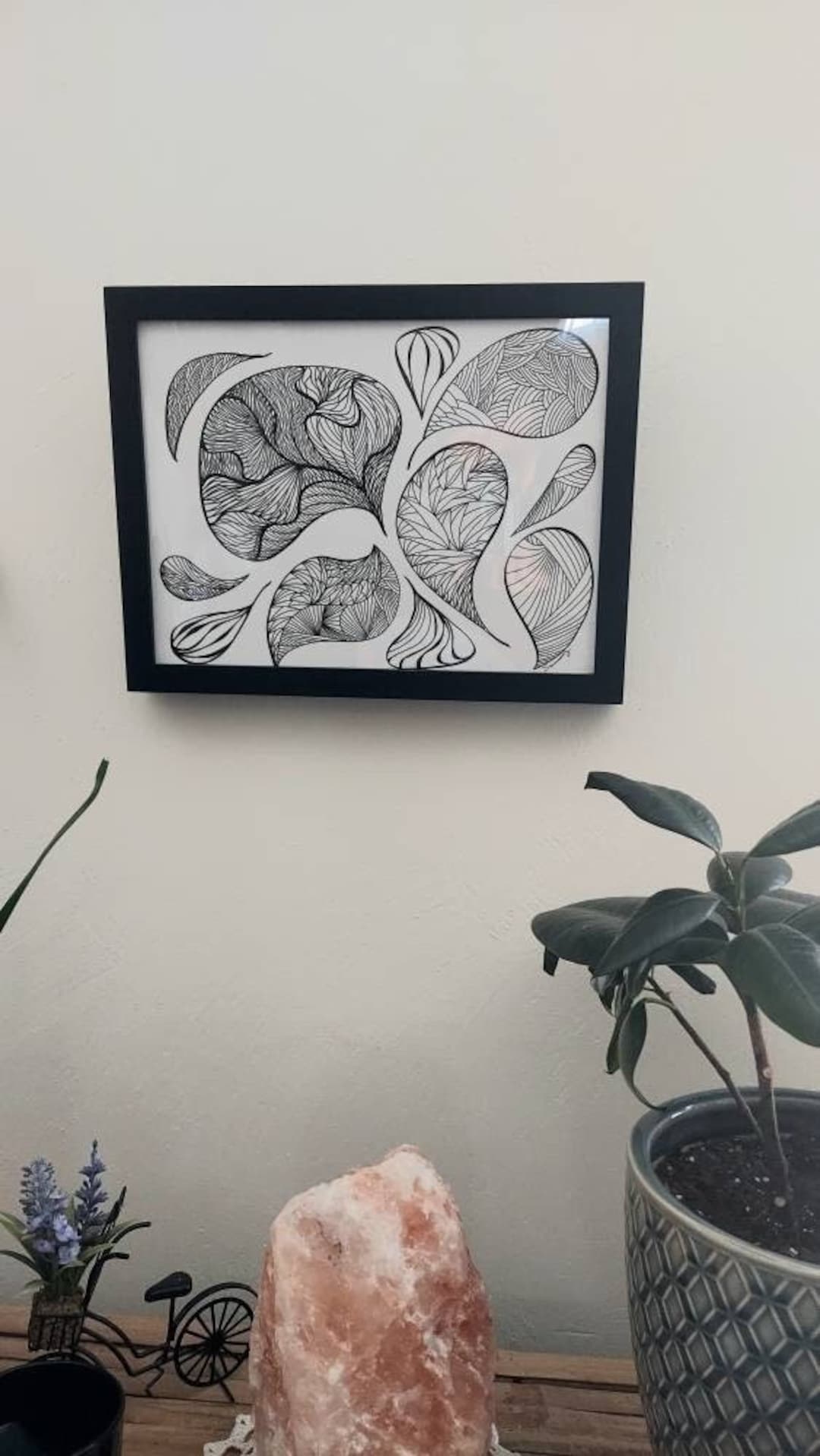 Nature Flow, Line Drawing, Original Drawing, Abstract Art, Pen and Ink ...