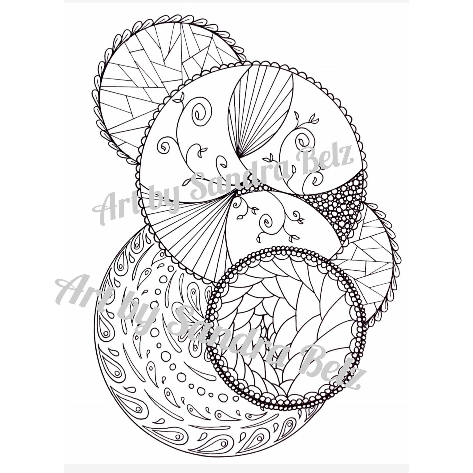 Mandala Coloring Page No. 9, Digital Download - Etsy