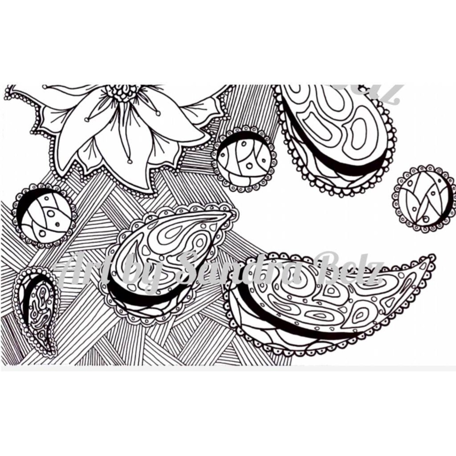 Line Drawing Coloring Page No 2, Digital Download - Etsy