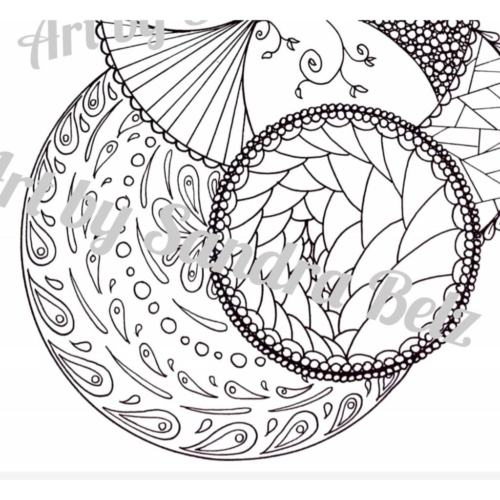 Mandala Coloring Page No. 9, Digital Download - Etsy