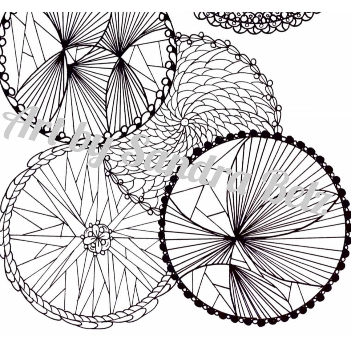 Mandala Coloring Page No. 8, Digital Download - Etsy