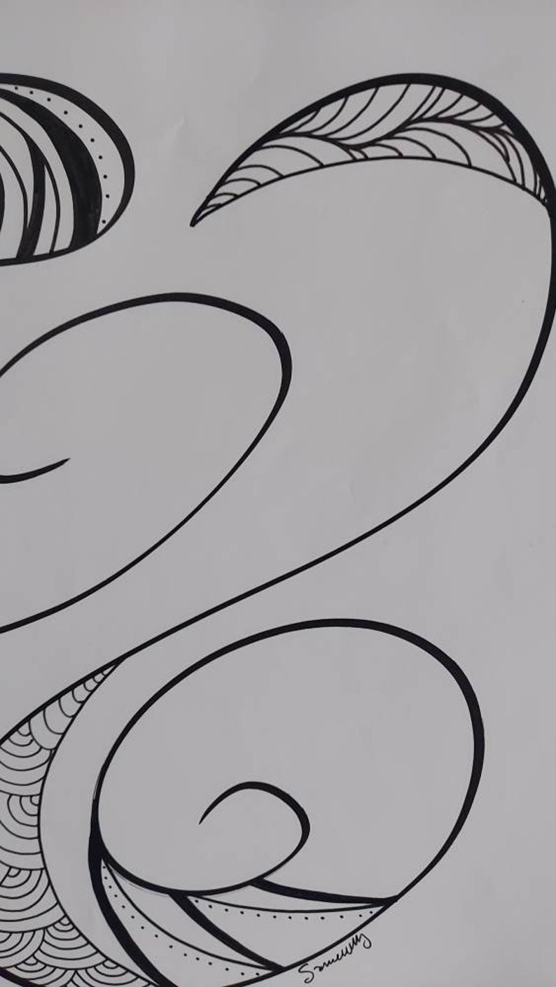 9x12 Line Drawing No. 2 - Etsy