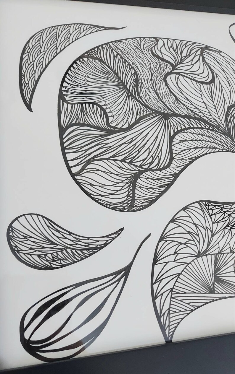 Nature Flow Line Drawing Original Drawing Abstract Art - Etsy