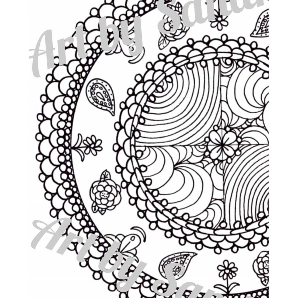 Mandala Coloring Page No. 7, Digital Download - Etsy