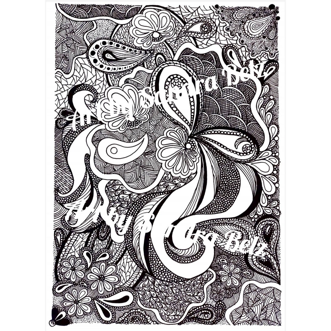 Line Drawing Coloring Page No. 1, Digital Download - Etsy