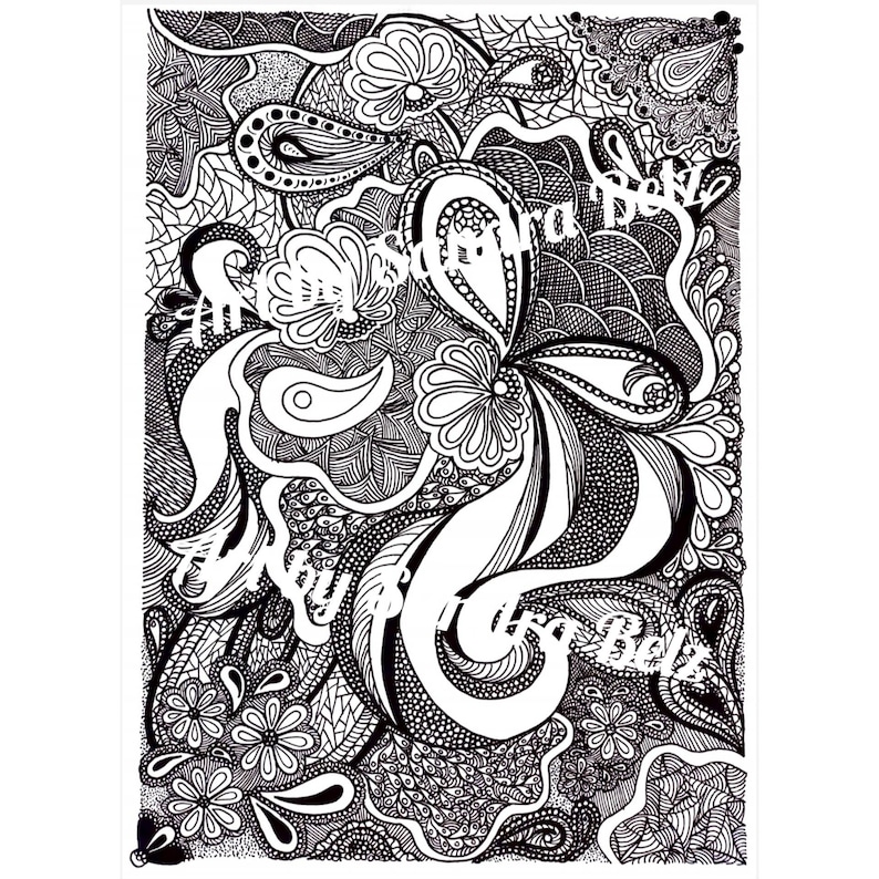 Line Drawing Coloring Page No. 1, Digital Download - Etsy