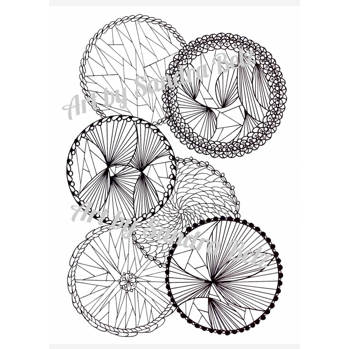 Mandala Coloring Page No. 8, Digital Download - Etsy