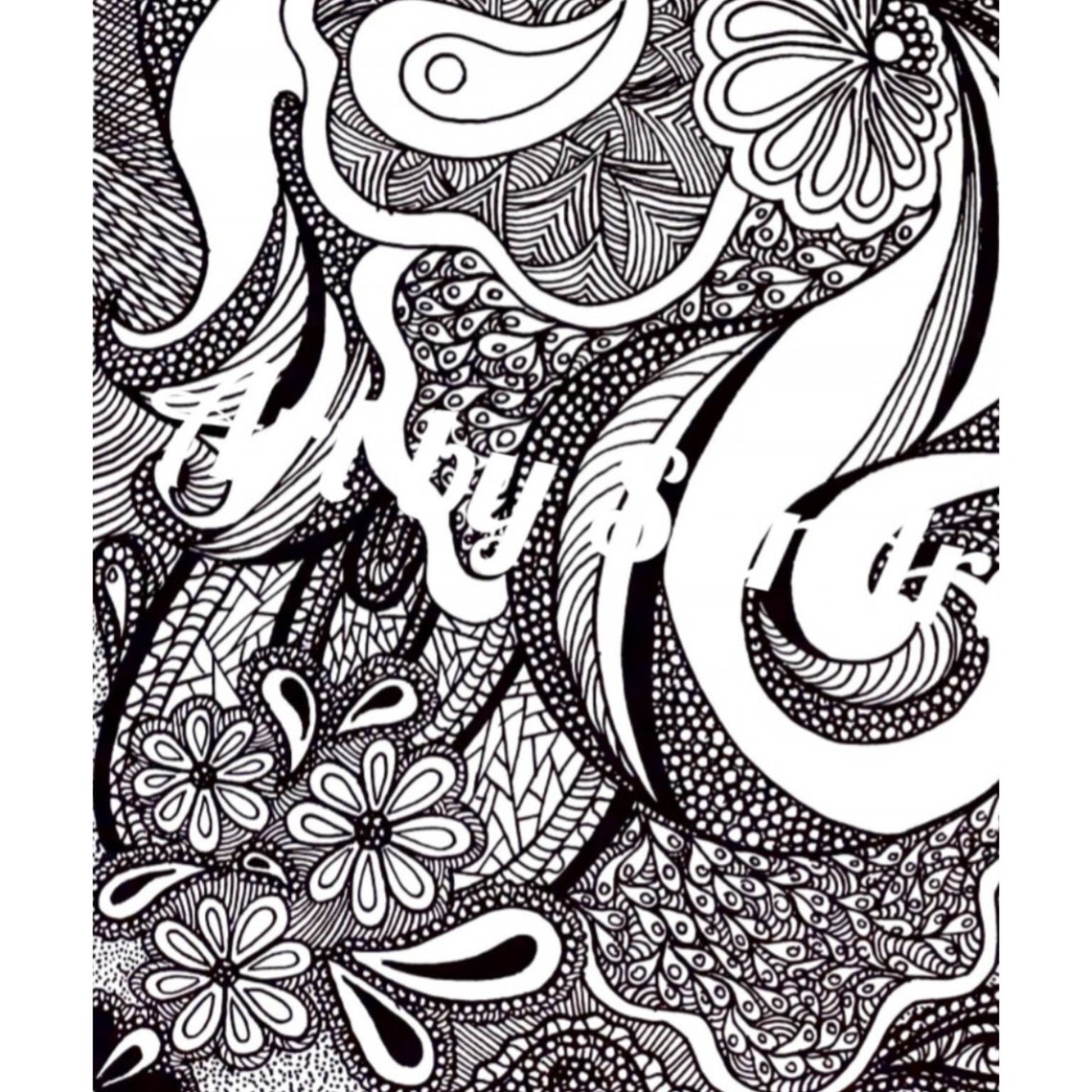 Line Drawing Coloring Page No. 1, Digital Download - Etsy