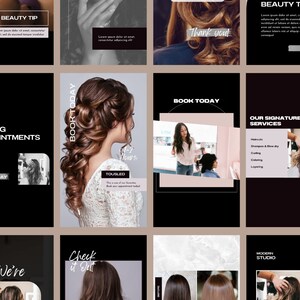 Aesthetic Instagram Post Templates | Hair & Beauty Shop | Modern ...