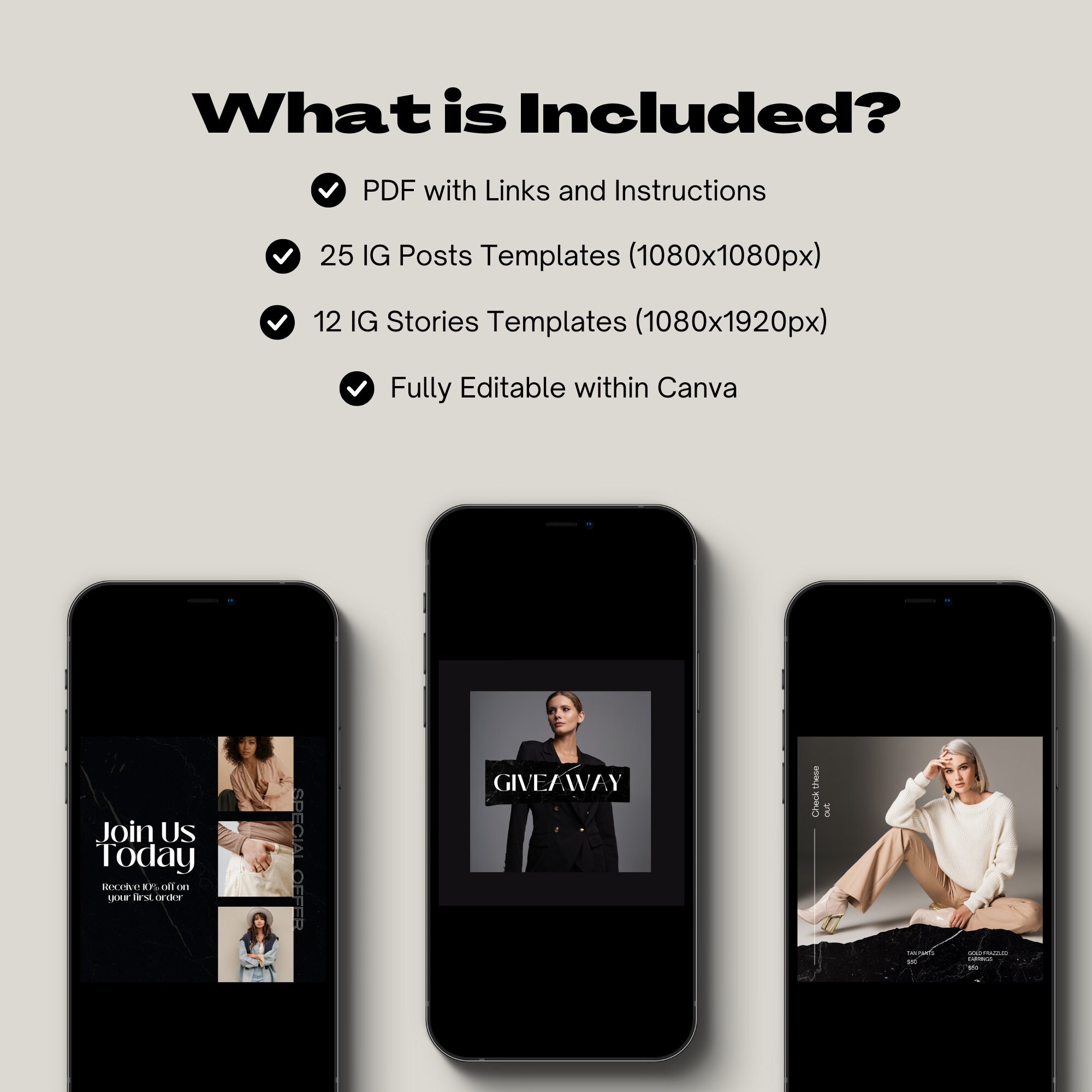 Modern Fashion Instagram Post Templates | Luxury Shop | Modern ...