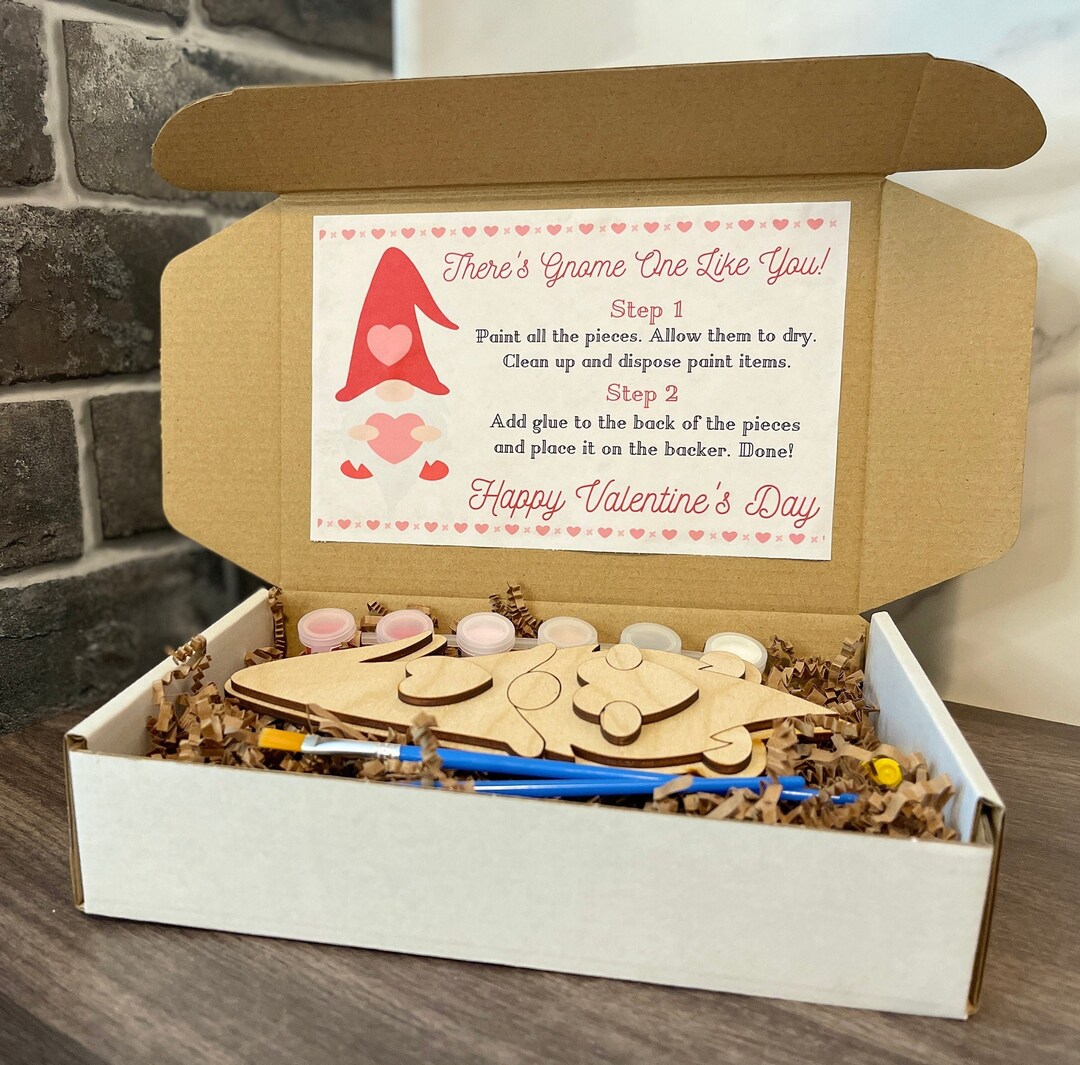 Valentine's "gnome One Like You" DIY Craft Kit - Etsy