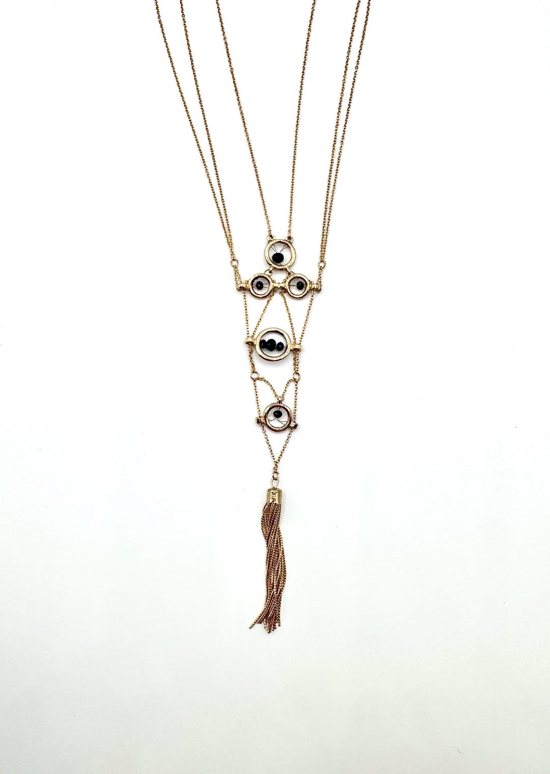 Vintage Signed STEVE MADDEN Gold Tone 3 Strand Tassel Necklace: Y2K ...