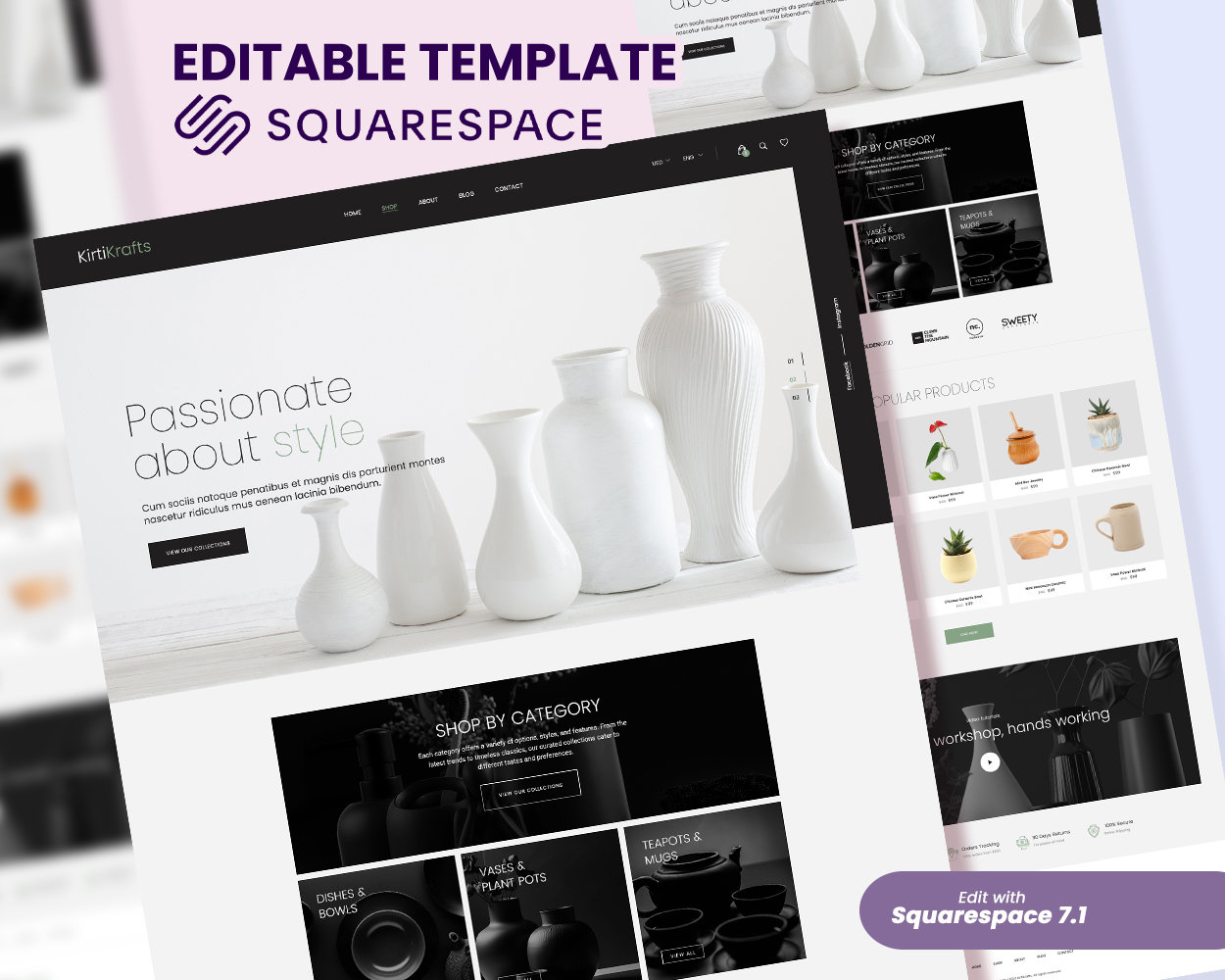 Kirtikraft Squarespace Website Template | Customizable Designs for ...