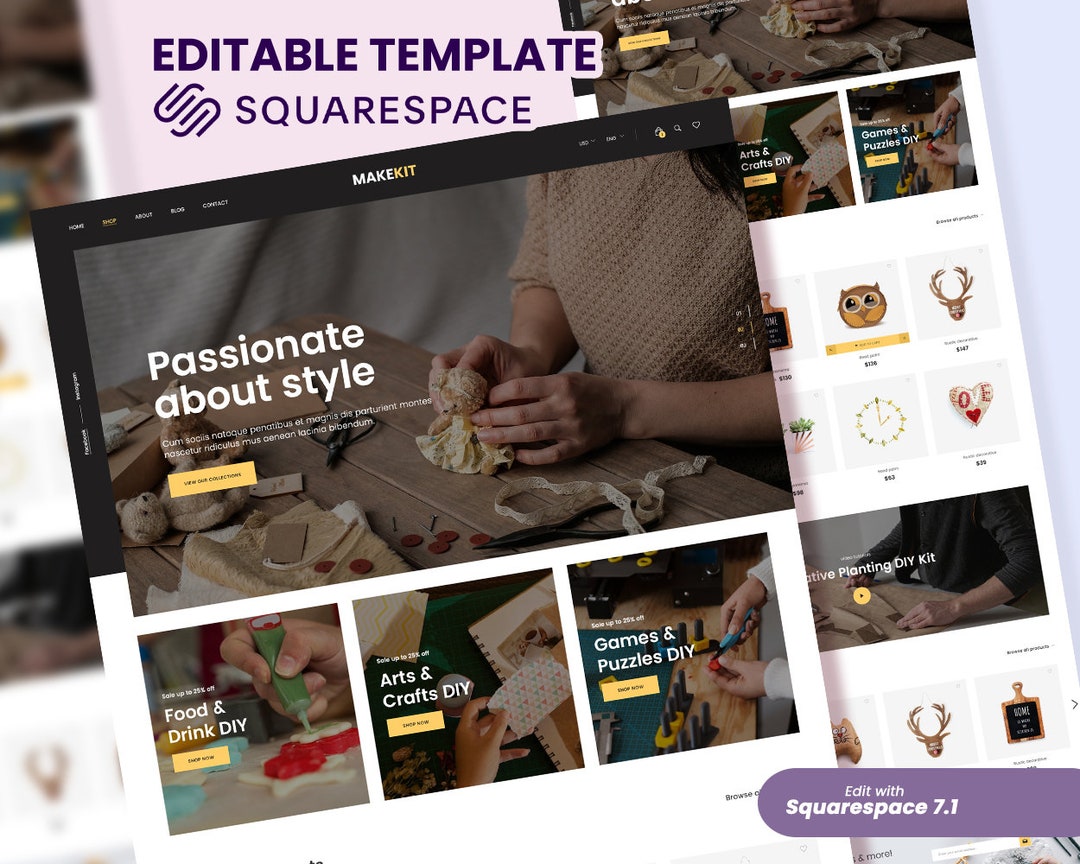 Makekit Squarespace Website Template | Customizable Designs for DIY ...
