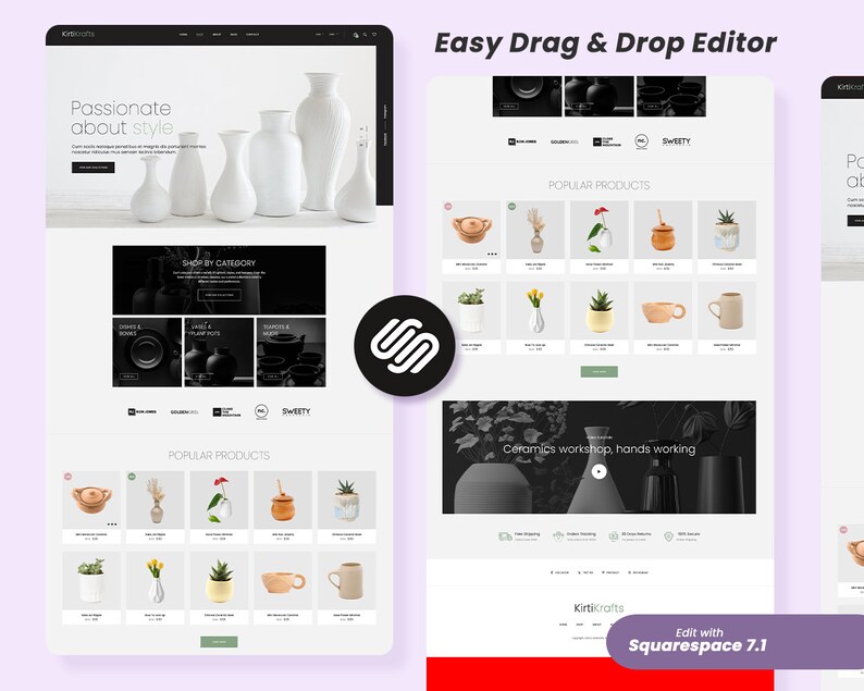 Kirtikraft Squarespace Website Template | Customizable Designs for ...