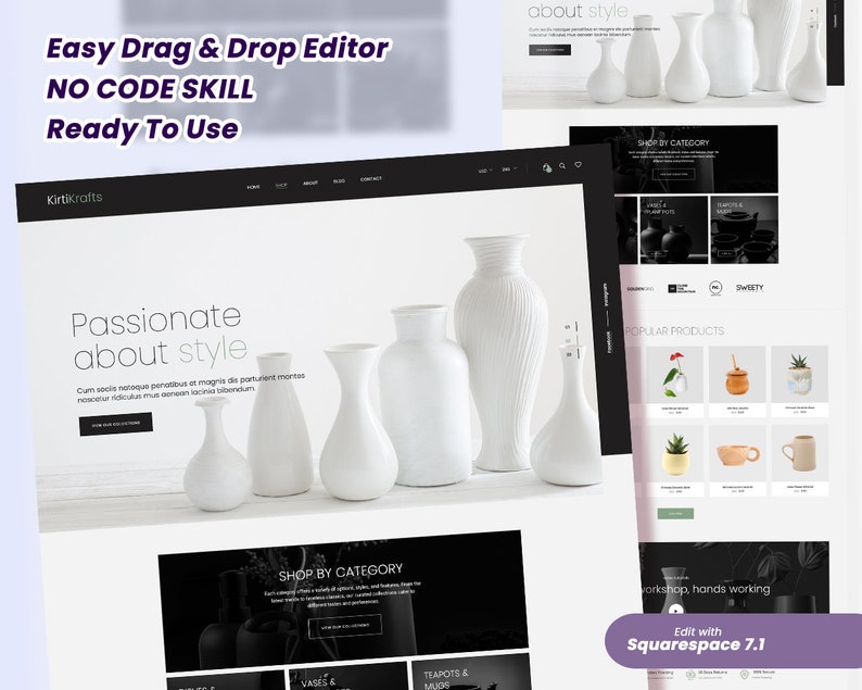 Kirtikraft Squarespace Website Template | Customizable Designs for ...