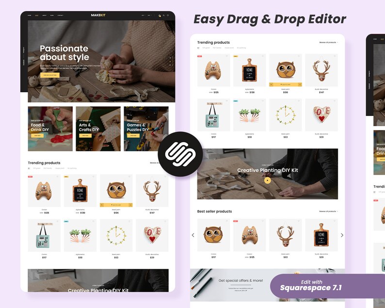 Makekit Squarespace Website Template | Customizable Designs for DIY ...