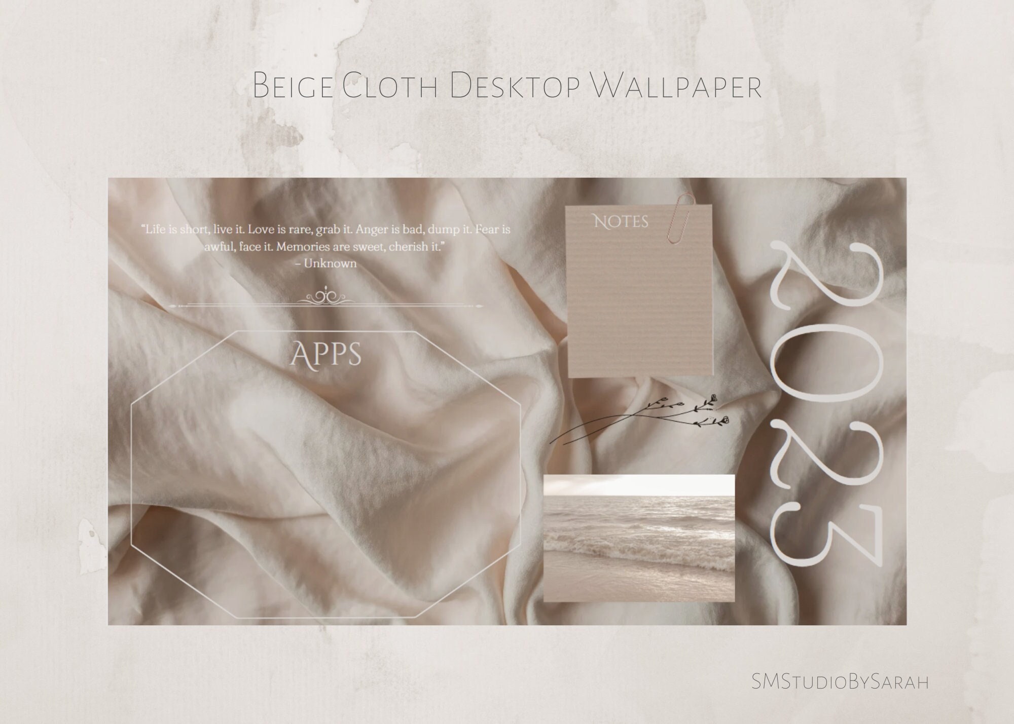Beige Cloth Desktop Wallpaper - Etsy