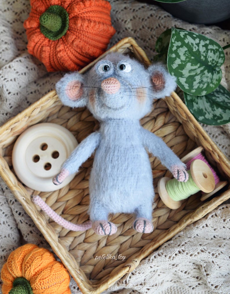 Crochet PATTERN Mouse, Amigurumi Mouse, Rat, Vole, Hamster, Stuffed Toy ...