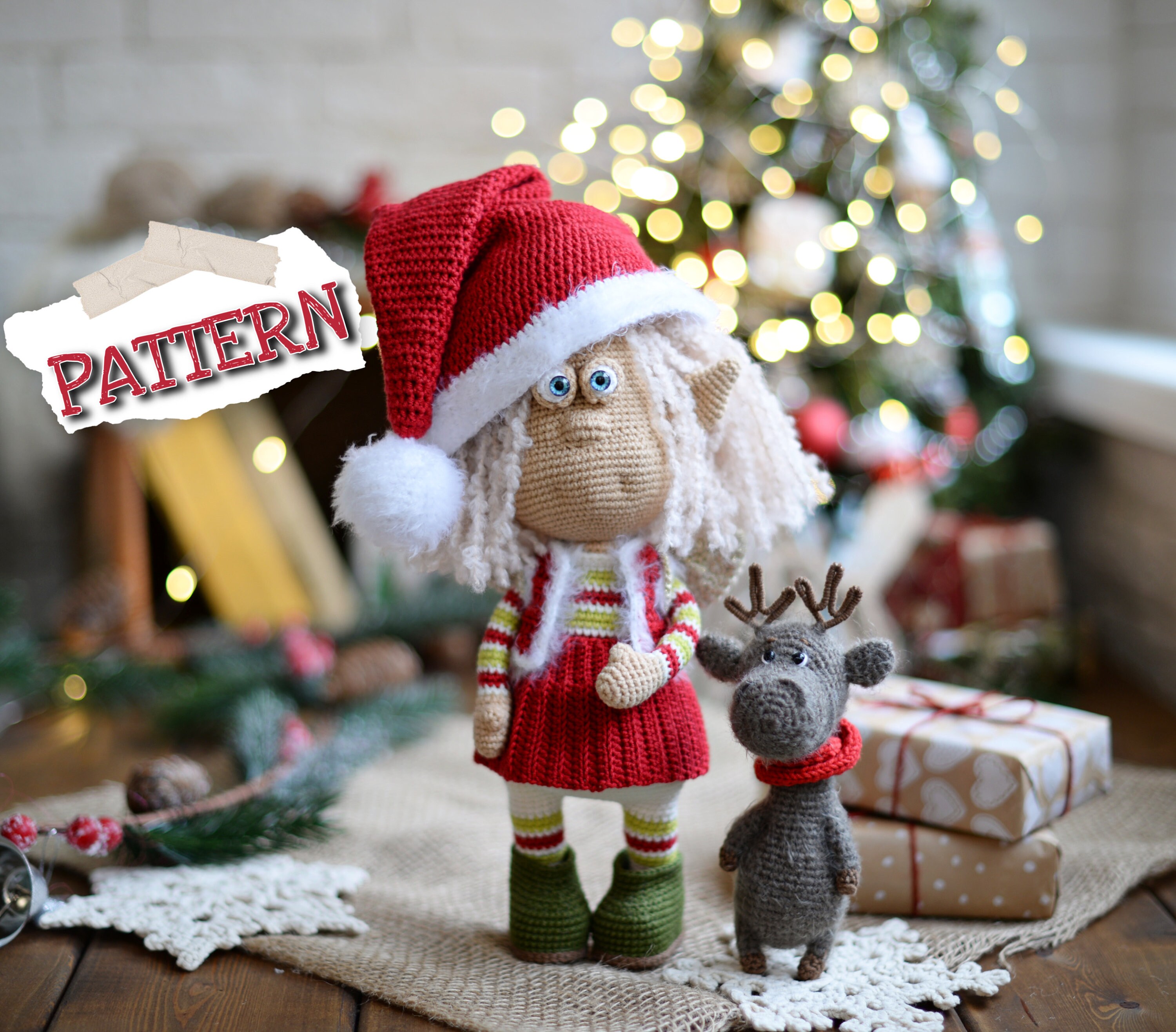 Amigurumi PATTERN Elf, Elves, Angel, Crochet Doll, Stuffed Gnome, Santa ...