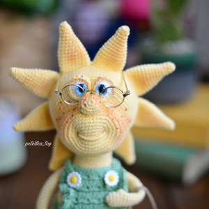 Amigurumi PATTERN Sun, Crochet Sunny Doll, Summer Flower Sun in a ...