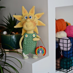 Amigurumi PATTERN Sun, Crochet Sunny Doll, Summer Flower Sun in a ...