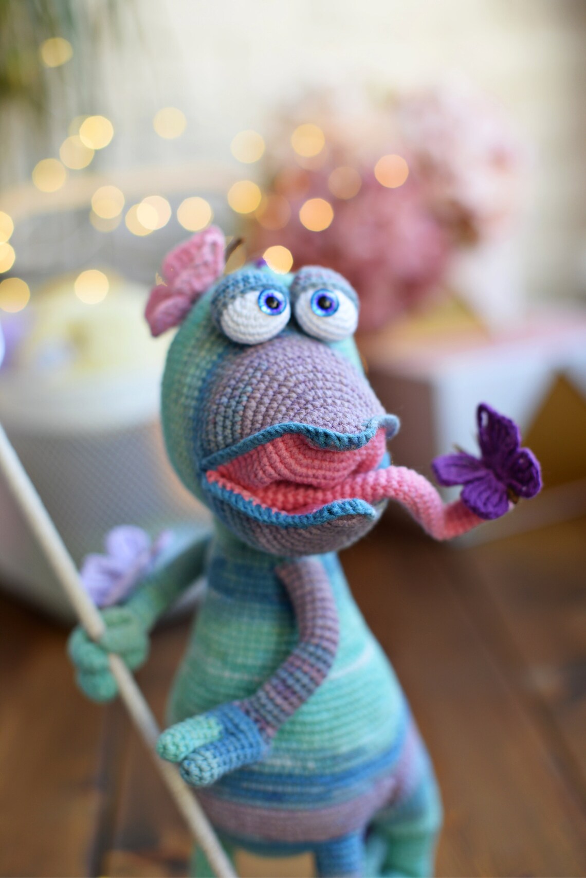 Amigurumi PATTERN Chameleon, Dinosaur, Dragon, Pattern Fairy Creatures ...