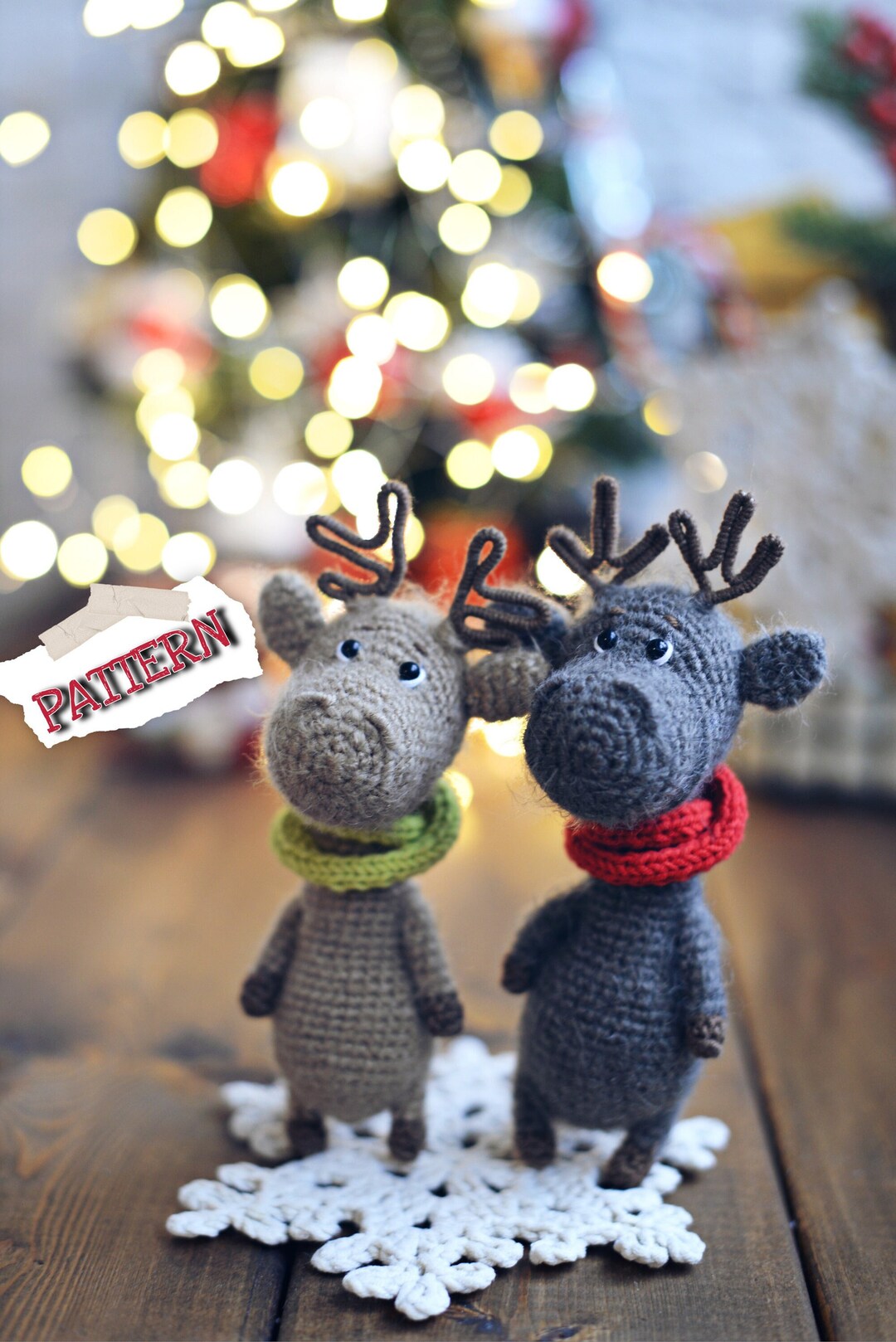 Amigurumi PATTERN Deer Elk Bull Crochet Christmas Animal Toy English ...